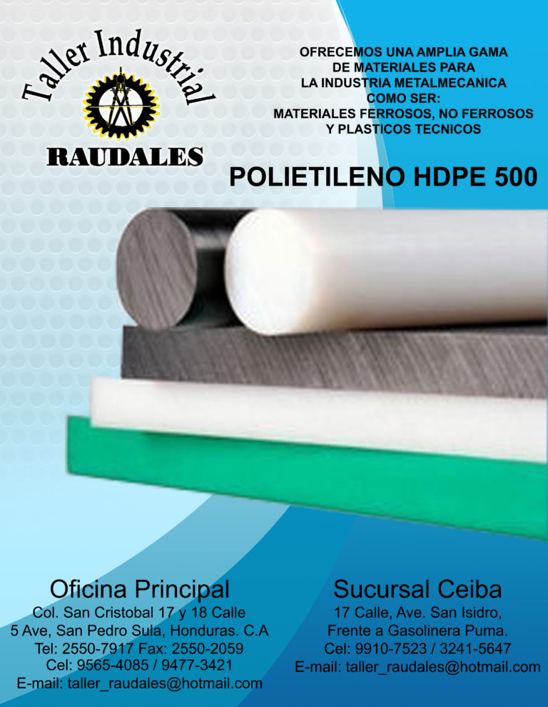 POLIETILENO HDPE 500 – Taller Industrial Raudales by: hsoftware.net